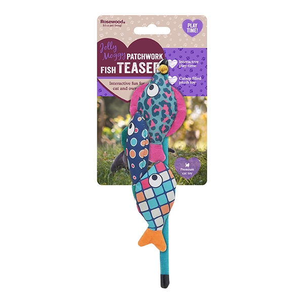 JOLLY MOGGY PATCHWORK FISH TEASER - National Veterinary Services